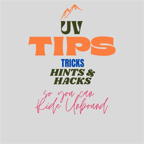 Tips Tricks Hints And Hacks Unbound Velo
