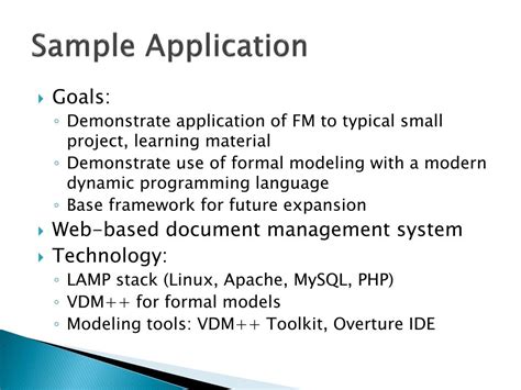Ppt Formal Methods In Practice Analysis And Application Of Formal