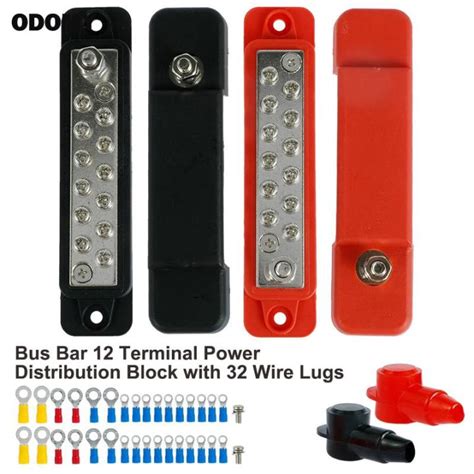 2pcs 12 Way Bus Bar Terminal Block 48v Dc 180a Professional Power