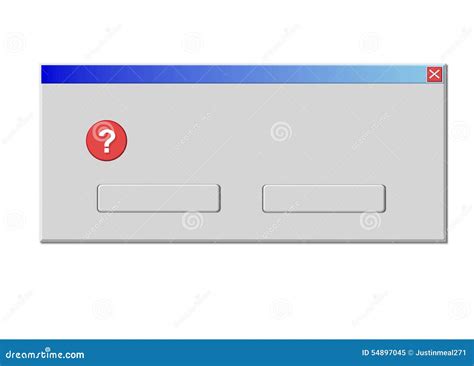 Windows Dialog With Buttons Question Sign Empty Stock Illustration Image