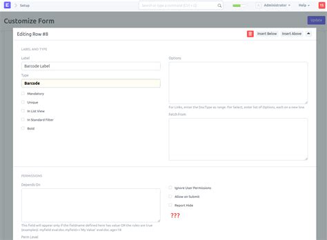 How Customize Form With Barcode Frappe Framework Frappe Forum