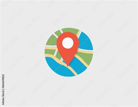 Location Icon Vector Pin Sign Isolated On White Background Navigation Map Gps Direction
