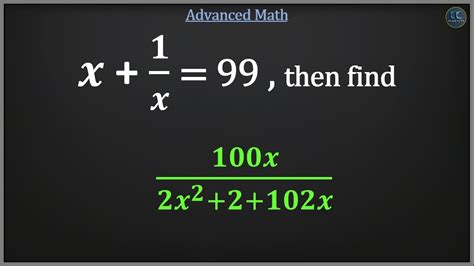 How To Solve This Advanced Math Problem Advanced Math Classclips Youtube