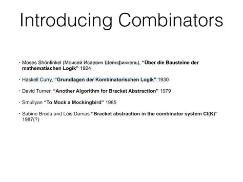 Revisiting Combinators Ppt