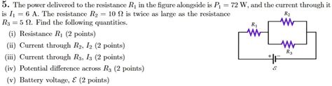 Solved 5 The Power Delivered To The Resistance R In The Figure