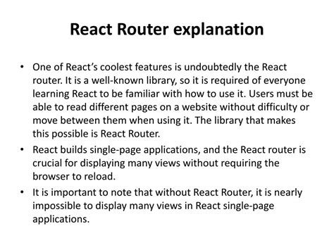 Ppt React Router Explanation Powerpoint Presentation Free Download Id11571874