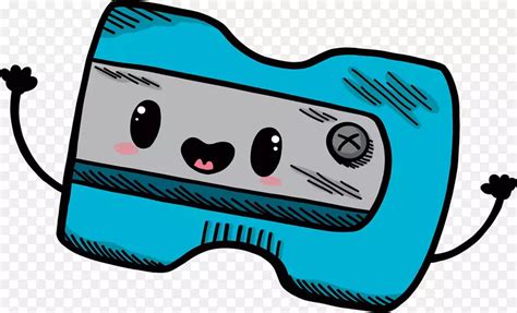 卡通蓝色卷笔刀小人png图片素材下载 图片编号lyzdrbny 免抠素材网