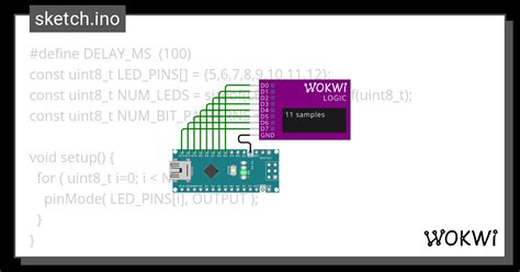 Nano Leds Patterns 1 Wokwi Esp32 Stm32 Arduino Simulator