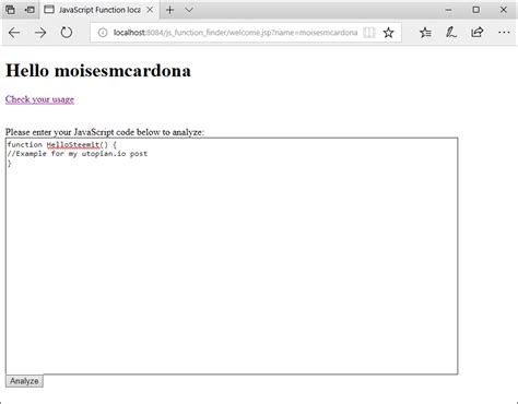 Open Source Project Javascript Function Finder Written In Jsp