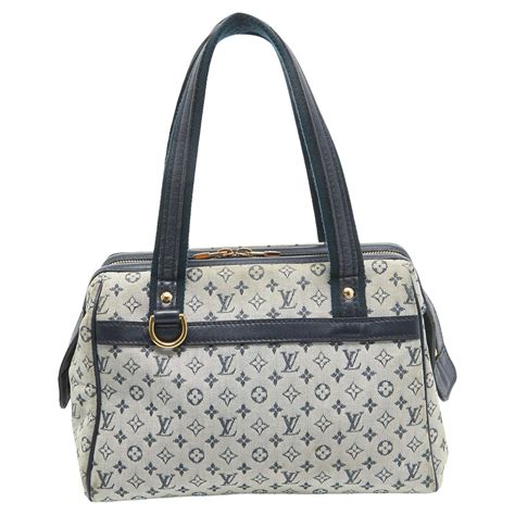 Louis Vuitton Navy Blue Monogram Mini Lin Josephine Pm Bag For Sale At