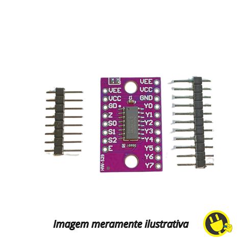 Módulo Multiplexador Analógico De 8 Canais 74hc4051 Arduino E