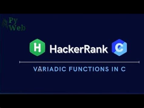 20. Variadic functions in C | C | HackerRank Solutions - YouTube