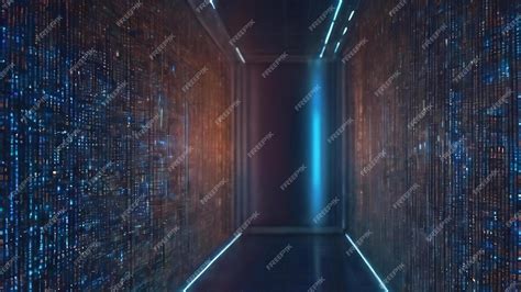 Premium Photo Digital Background Blue Matrix Binary Computer Code Hacker Concept