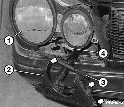 Криво установленный омыватель фар — Mercedes Benz E Class W210 24