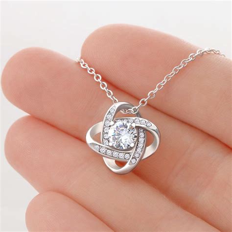 To My Wonderful Wife Silver Love Knot Necklace Talia Rae