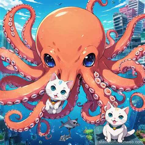 Octopus With Cats Head Stable Diffusion Online