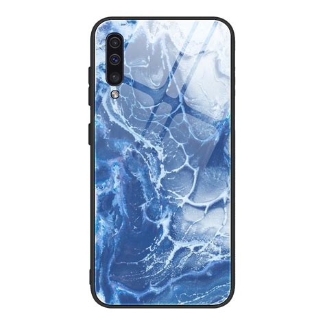 For Samsung Galaxy A50 A50s A30s Marble Pattern Glass Protective