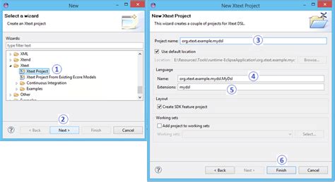 xtext project creation wizard download scientific diagram