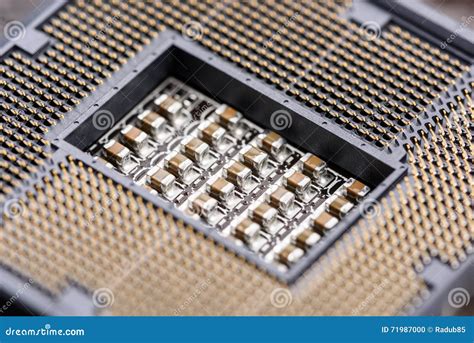 CPU Socket On Computer Motherboard Stock Photo Image Of Closeup Personal 71987000