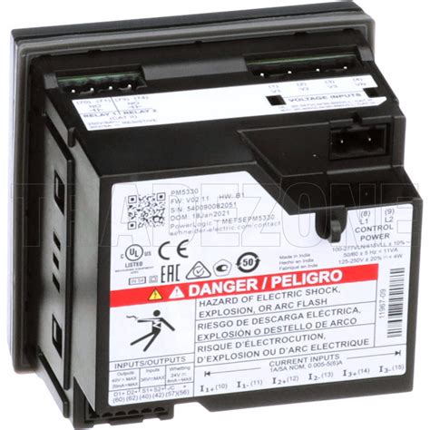 Schneidermetsepm5330 Schneider 5 Amp Powerlogic Pm5330 With Modbus Power Meter Class 0 5 10va