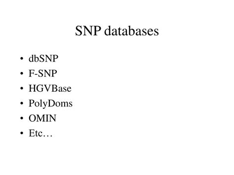 Ppt Outline To Snp Bioinformatics Lecture Powerpoint Presentation Free Download Id6726801