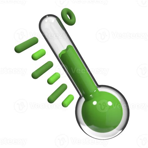 3d Render Of Thermometer 3d Glass Thermometer Ecology Theme 3d