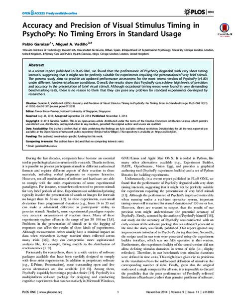 Accuracy And Precision Of Visual Stimulus Timing In Psychopy No Timing