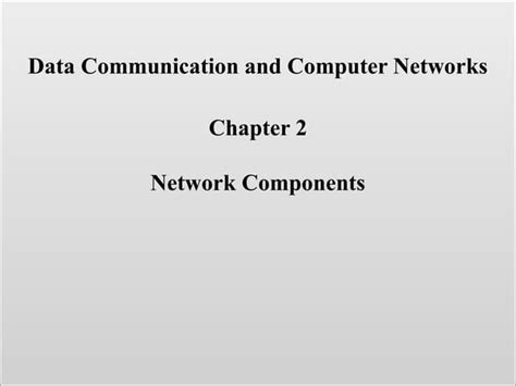 Data Communication And Computer Network Chapter 2pptx