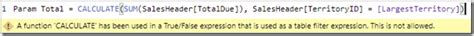 dax error a function xxxx has been used in a true false expression