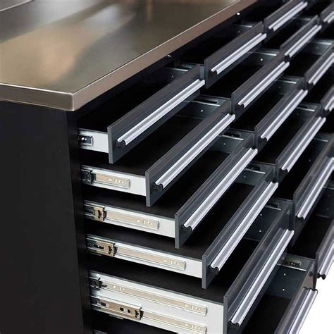 Tmg Heavy Series™ 9 Ft 30 Drawer Workbench With Stainless Steel Top