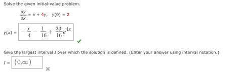 solved solve the given initial value