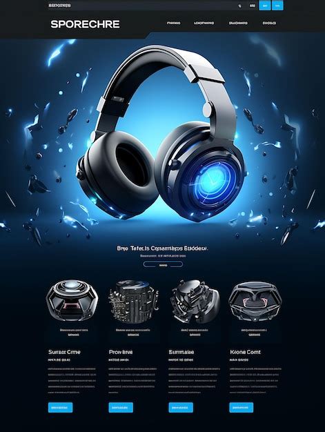 Premium Ai Image Website Of A Snow Themed Technology Store Presenting