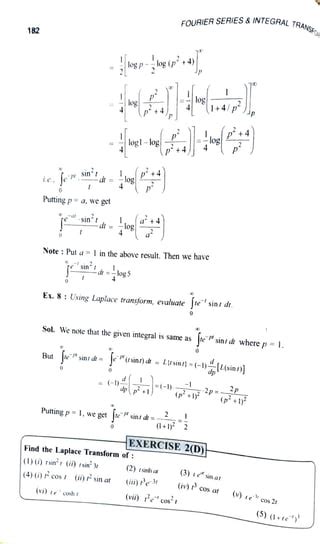 Evaluation Of Integrals By Laplace Transforms Pdf