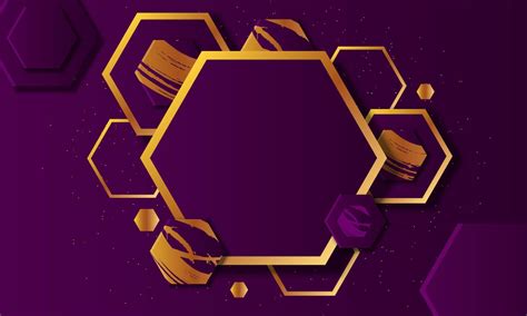 Luxury Purple And Gold Hexagonal Overlapping Layer Background 12664620 Vector Art At Vecteezy