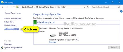 Delete Older Versions Of File History In Windows Tutorials