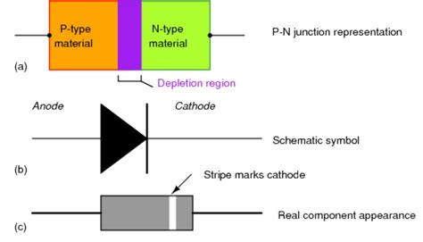 Diode Representations Pn Junction Model Schematic Symbol