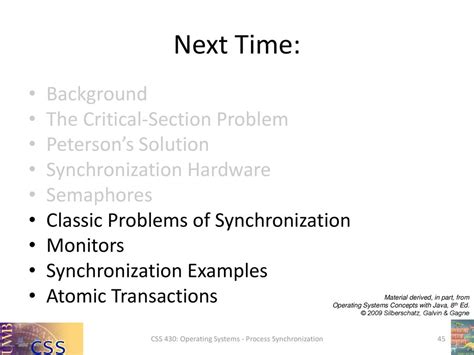 Lecture 9 Process Synchronization Ppt Download