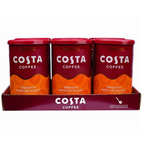 Premium Costa Coffee Instant Coffee Smooth Medium Roast 6 X 100g