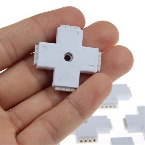 5pcs 4 Pin Led Connector L T X Shape For Connectin Grandado