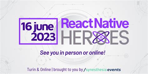 React Native Heroes 2023 16 June Turin Italy