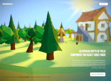 Autofocus Dof Component For React Three Fiber
