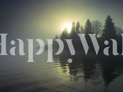 Misty Dawn Foggy Landscape Wallpaper