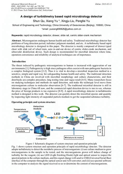 A Design Of Turbidimetry Based Rapid Microbiology Detector