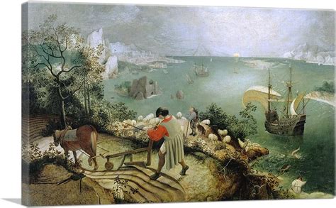 Artcanvas Landscape With The Fall Of Icarus 1555 Canvas Art