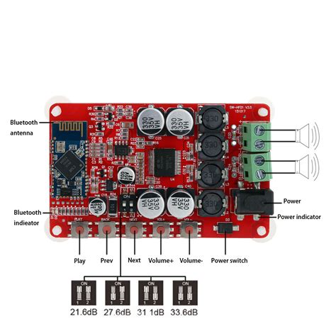 Bluetooth Sound Quality Digital Amplifier Board Module W Wireless Power Amplifier Board