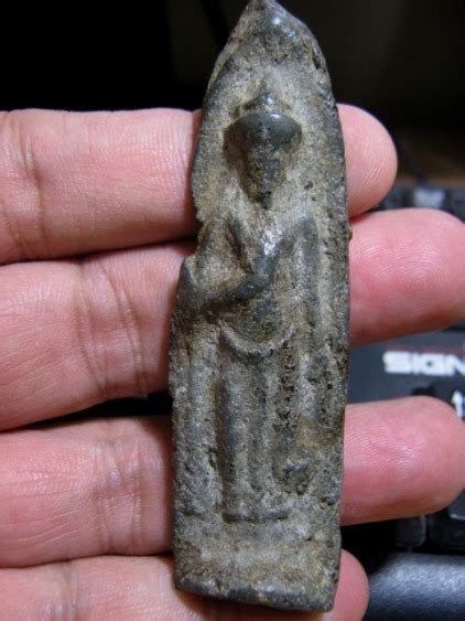 พระร่วงยืนประทานพร พิมพ์ใหญ่ เนื้อชินเขียว จ สุโขทัย พระเครื่อง พระแท้ Webpra เว็บ พระ คอม