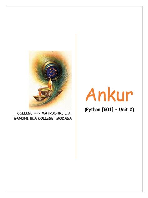 Python Unit 2 Pdf Control Flow Computer Programming