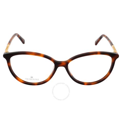 Swarovski Ladies Tortoise Square Eyeglass Frames Sk538505254 Eyeglasses