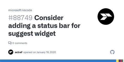 Consider Adding A Status Bar For Suggest Widget Issue Microsoft Vscode GitHub