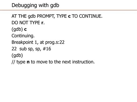 Debugging With Gdb Gdb Is The Gnu Debugger On Our Cs Machines Ppt